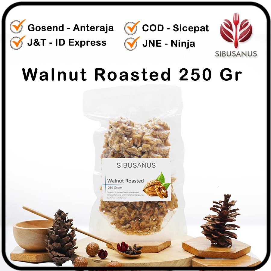 Jual Kacang Kenari Panggang - Roasted Walnut 250 Gram | Shopee Indonesia
