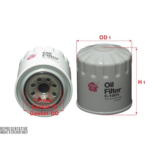 Jual Sakura Oil Filter Oli C-1001 Mitsubishi Colt T100/T120, Mitsubishi ...