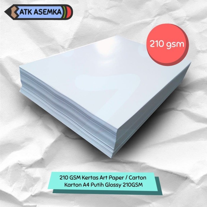 Jual 310 GSM Kertas Art Paper / Carton / Karton A4 Putih Glossy 310GSM Atk | Shopee Indonesia
