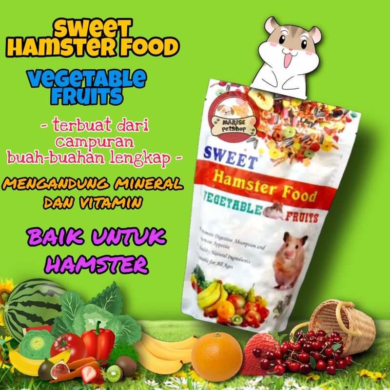 Jual Makanan hamster sweet vegetable and fruits - makanan hamster sehat ...