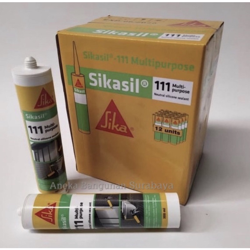 Jual Sealant silicone SIKASIL 111 MP multi purpose 300ml lem silikon netral clear transparan ...
