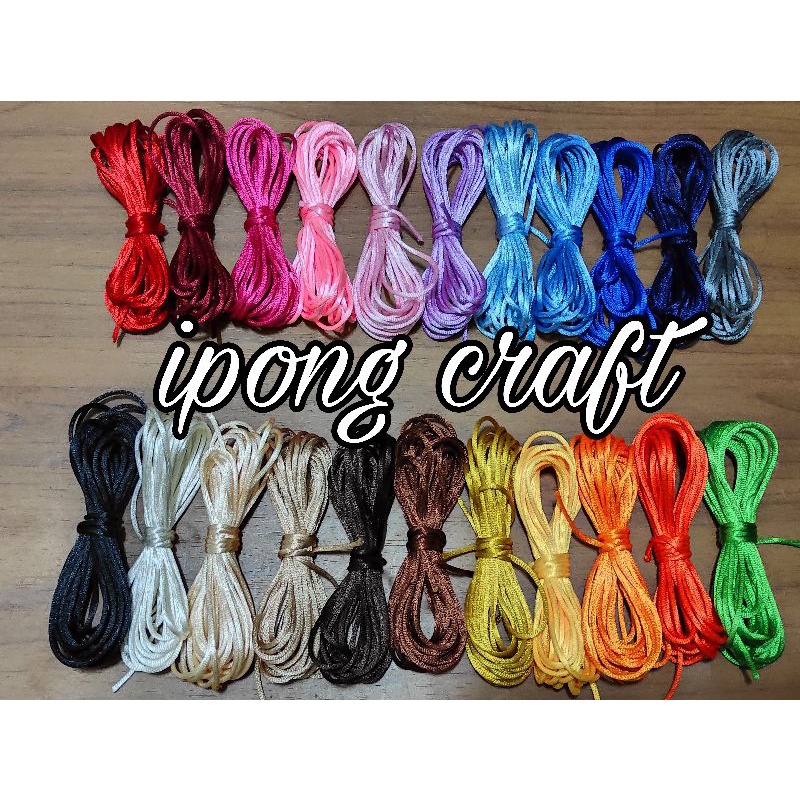 Jual Tali Cina 2mm isi 5METER /Tali Satin 2mm | Shopee Indonesia