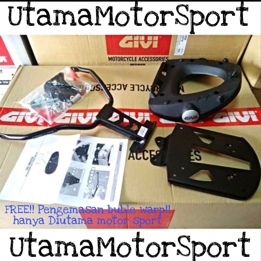 Jual Bracket Breket BOX Belakang Motor Yamaha X-MAX 250-300 Givi HRV ...