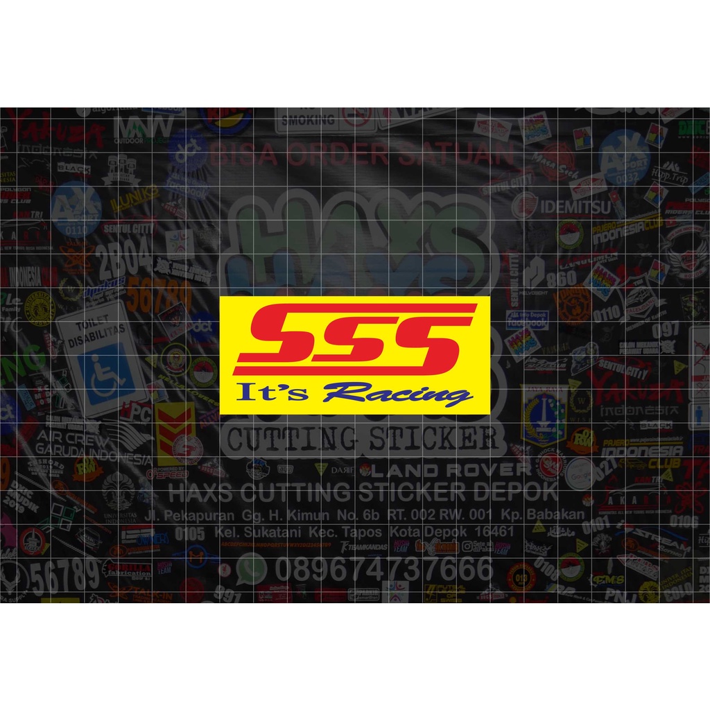 Jual Cutting Sticker SSS Racing Ukuran 8 Cm Untuk Motor | Shopee Indonesia