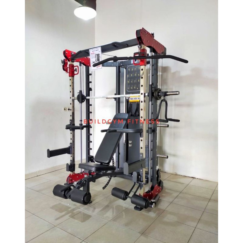 Jual Multi Function Home Gym TL088 Smith Machine Power Rack TL-088 | Shopee Indonesia