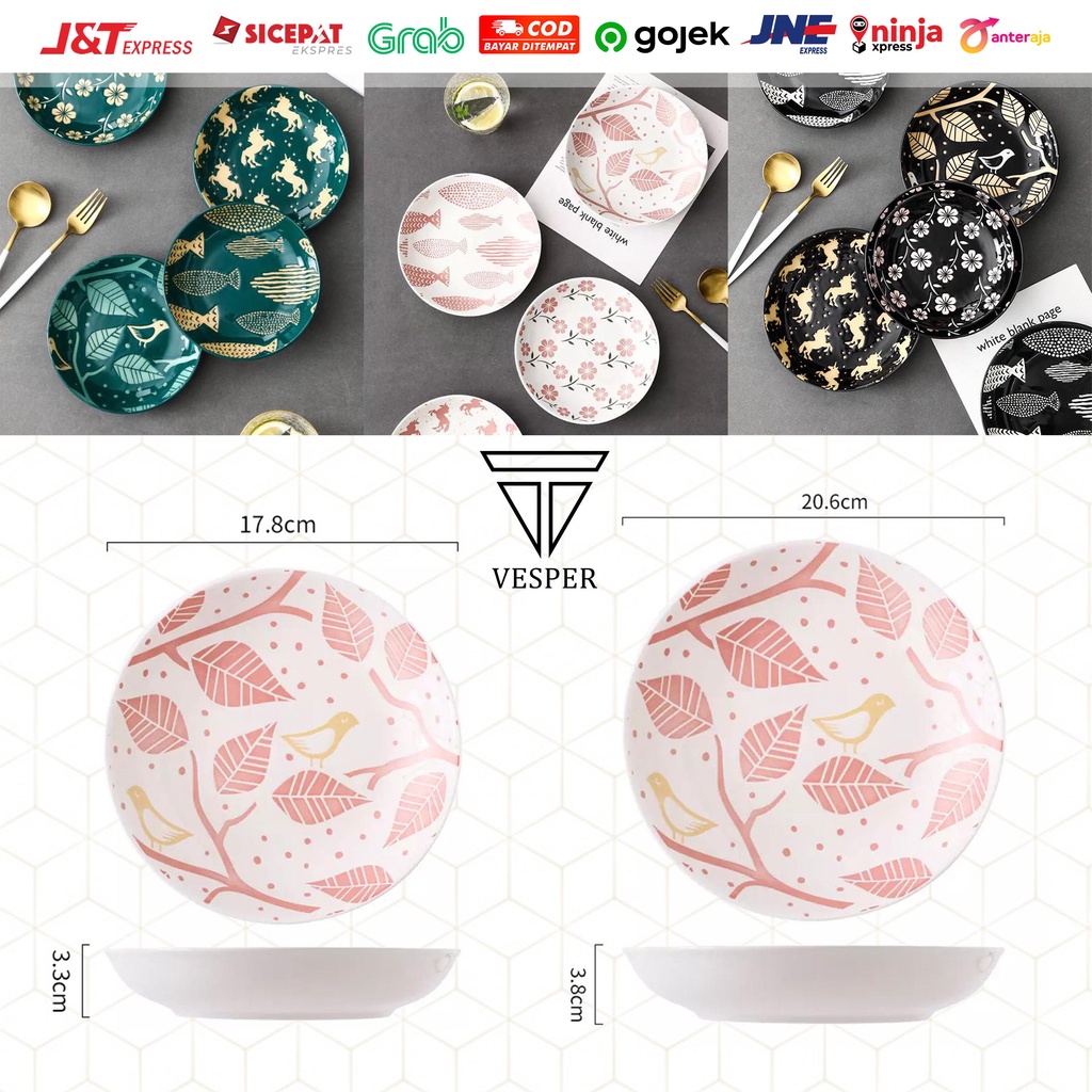 Jual piring ceramic 3D dessert kue snack buah / ceramic dinner western ...