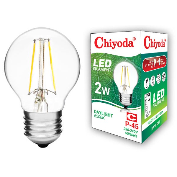 Jual Lampu Chiyoda LED Filament P-45 E27 2W Clear | Shopee Indonesia
