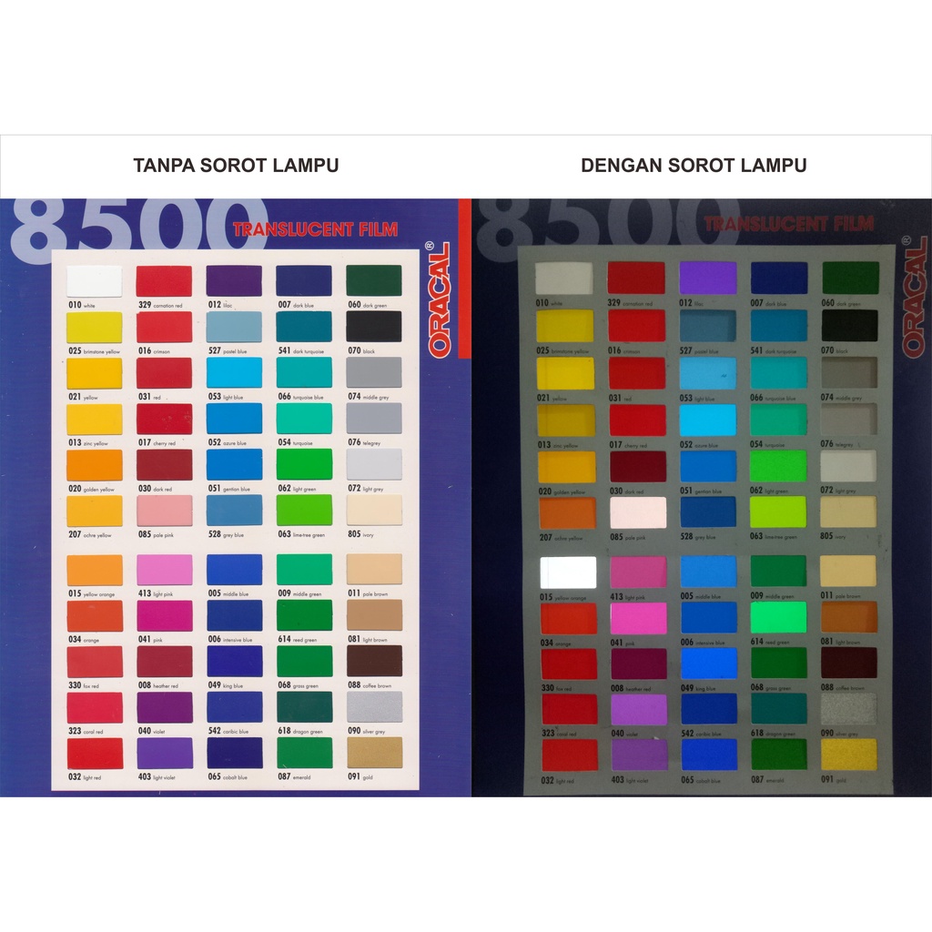 Jual Oracal Serie 8500 Stiker Transclucent Vinyl atau Sticker Backlite ...