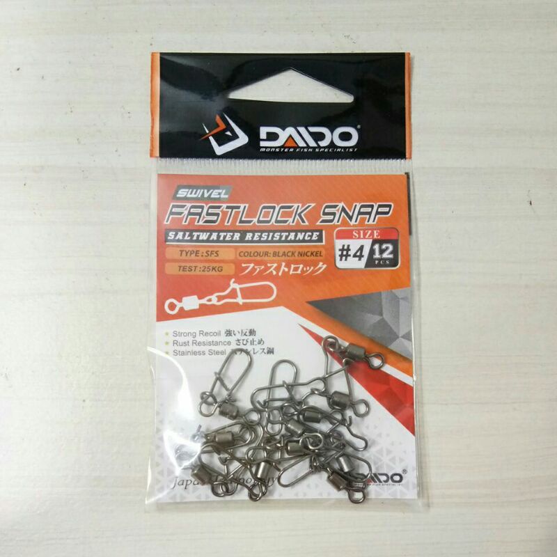 Jual Daido Fast Lock Snap with Rolling Swivel 4 | Shopee Indonesia