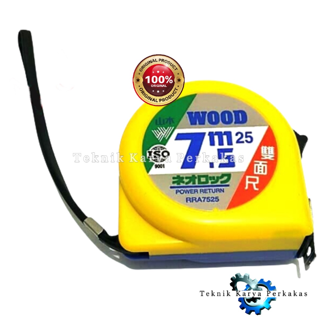 Jual Tape Measure Merk WOOD 3M Alat Ukur Meteran 5M Measuring Tape 7.5M ...