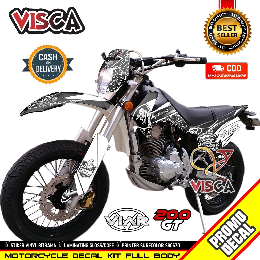 Jual Decal Viar X Cross 200 GT Terbaru Full Body Decal Viar X Cross 200 ...