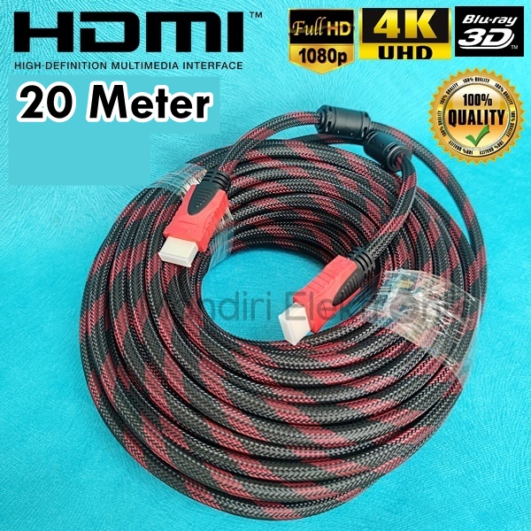 Jual Kabel HDMI Serat Jaring HDMI To HDMI 20 Meter | Shopee Indonesia