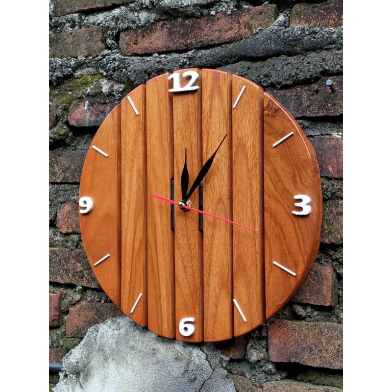 Jual Jam Dinding Kayu Jati Unik Model Kayu Putus | Shopee Indonesia