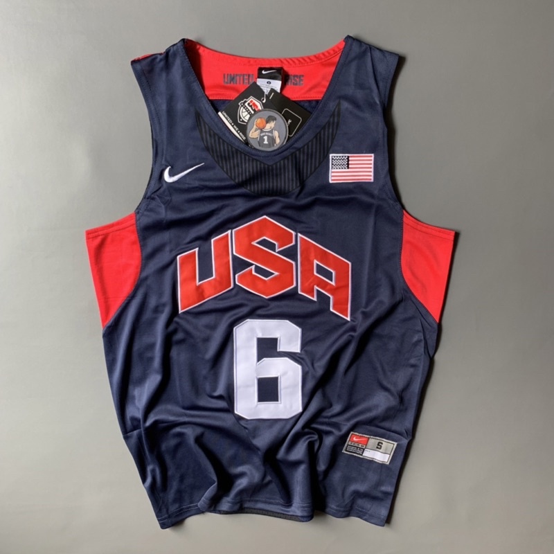 Jual Jersey Basket 2012 USA Basketball #6 JAMES | Baju Basket | Shopee ...