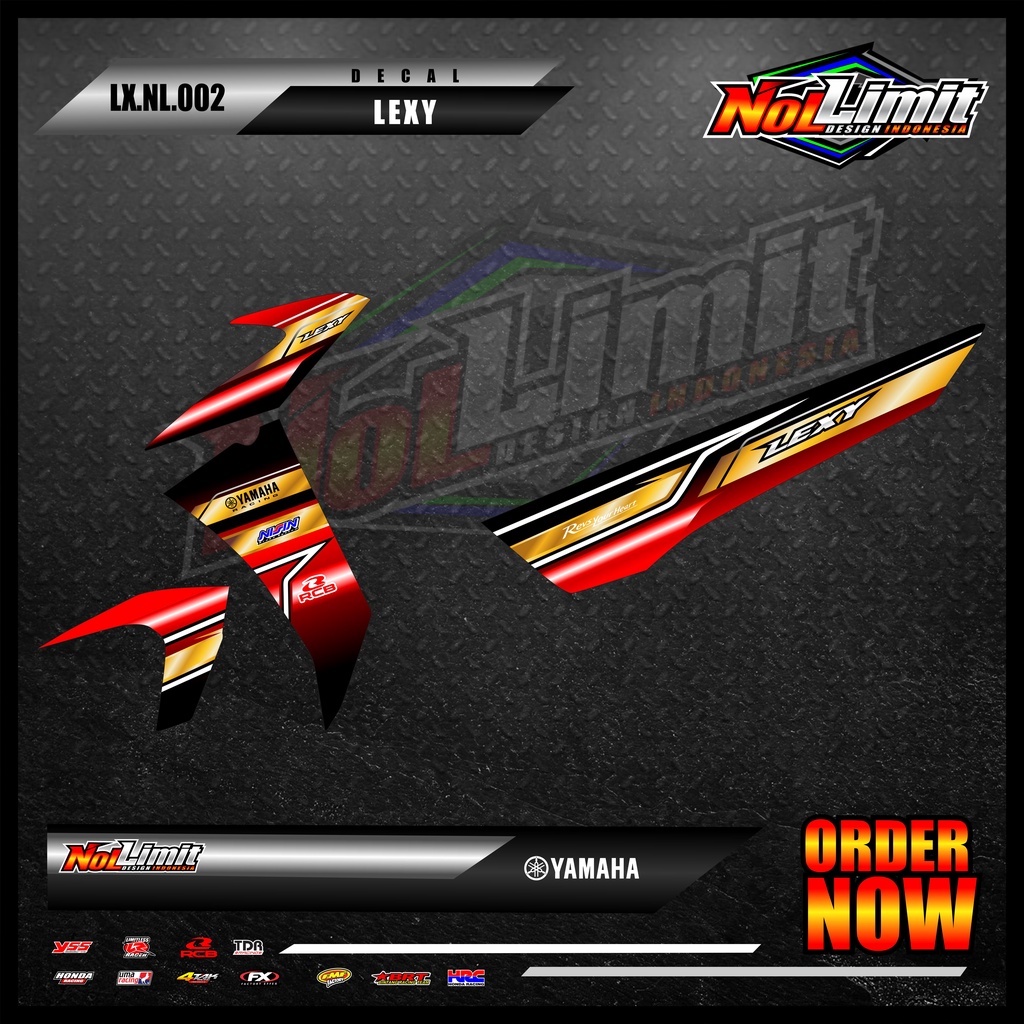 Jual Stiker Lexi striping variasi yamaha lexi motif racing LX.NL.002 ...