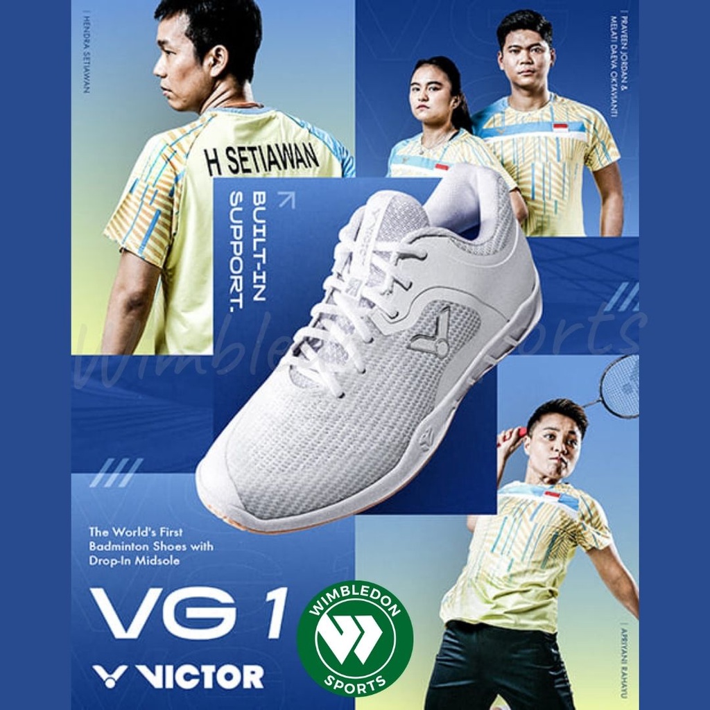 Jual Sepatu Badminton Victor VG1 A / Sepatu Victor VG 1 White ORIGINAL ...