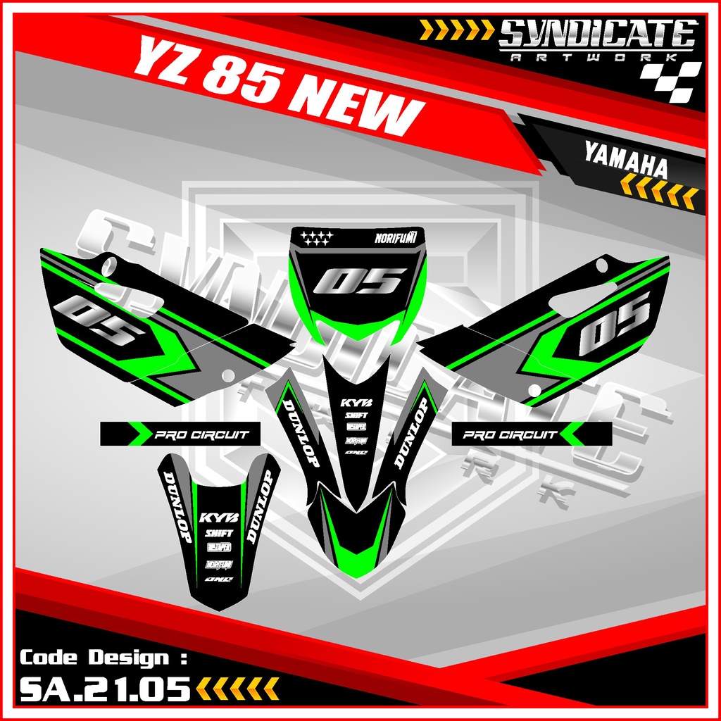 Jual Syndicate Artwork YZ NEW SA 21.05 - Decal Sticker YZ NEW - Dekal ...