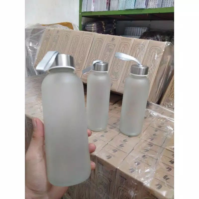 Jual KHUSUS GROSIR Botol kaca 420 ml botol kaca tumblr botol minum ...