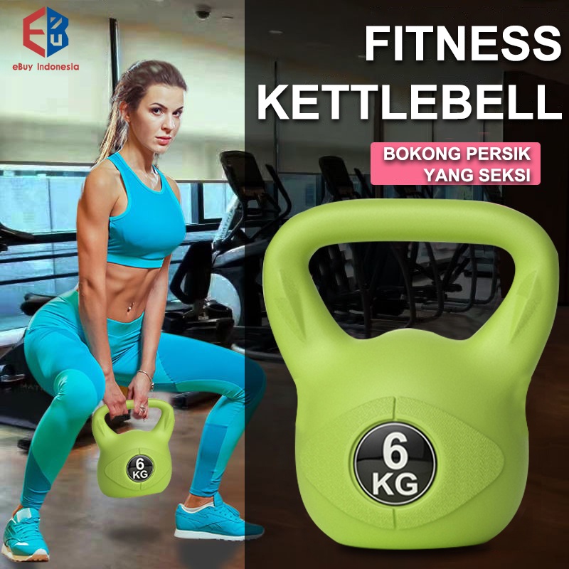 Jual Kettlebell 2KG 4KG 6KG 8KG 10KG/ Alat Fitness di Rumah/ Latihan Beban / Barbell 6 KG ...