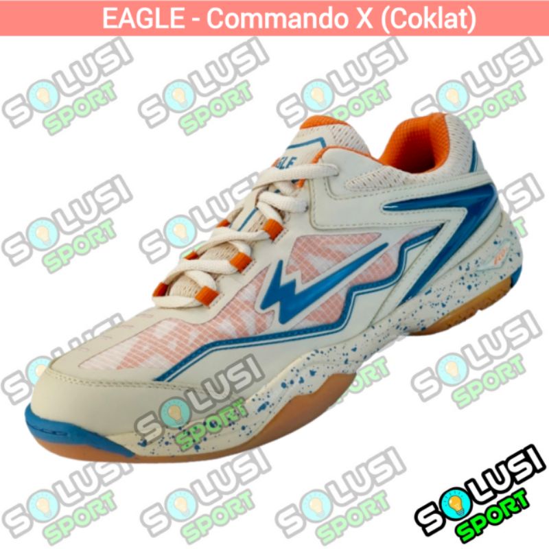 Jual EAGLE COMMANDO X Sepatu Badminton Bulutangkis COMANDO X - Coklat ...