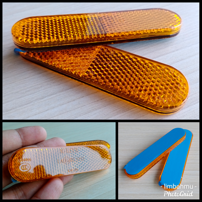 Jual mata kucing motor reflectors motor lokal jepang universal kuning ...