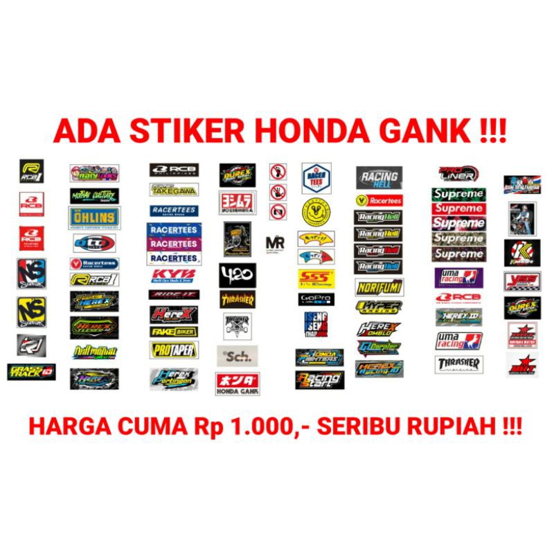Jual Sticker RACING HEREX HONDA GANK Harga satuan 1.000 rupiah ...