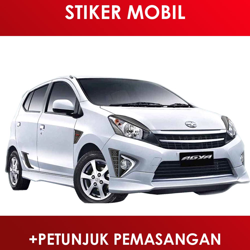 Jual sticker Mobil AGYA Toyota GT style Laminasi Gloss | Shopee Indonesia