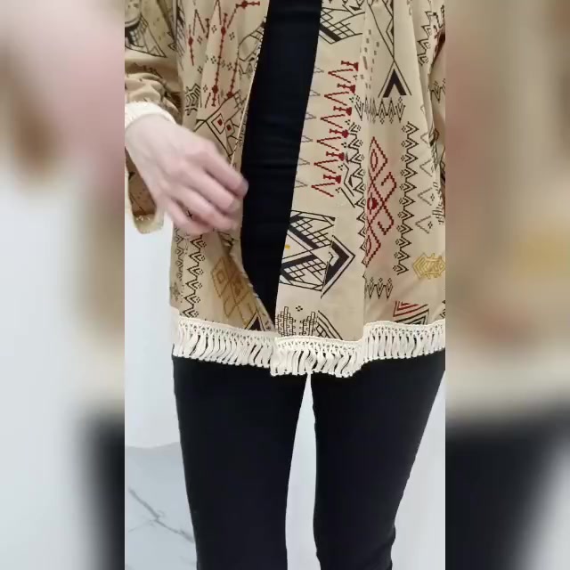 Jual 𝑱𝒂𝒌𝒂𝒓𝒕𝒂𝑭𝒂𝒔𝒉𝒊𝒐𝒏 cardigan outer katun motif batik rumbai kardigan ...