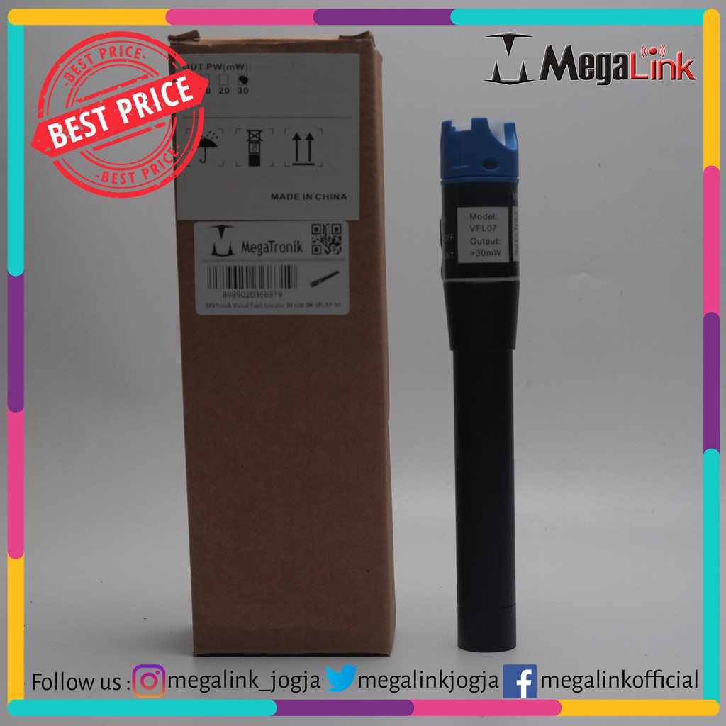 Jual Visual Fault Locator 30mW DK-VFL 07 senter laser fiber optik ...