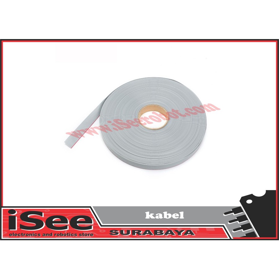 Jual 1 Meter Flat Cable ribbon 14P Abu-Abu Kabel Data Kabel pita IDC 14 pin | Shopee Indonesia