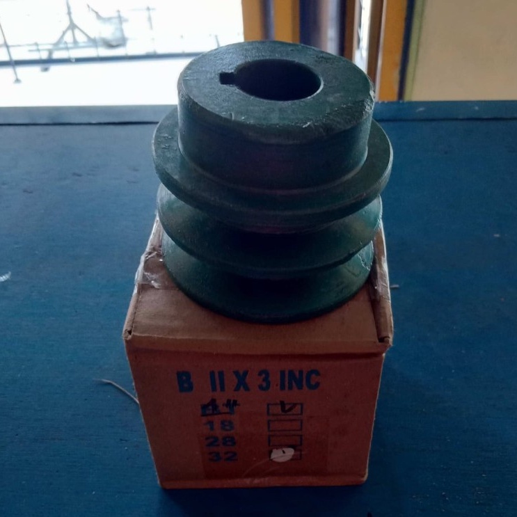 Jual Pulley Pully Puly B2 3 Inchi 3 Inch 3" Lubang As 25 mm 25mm Puli ...
