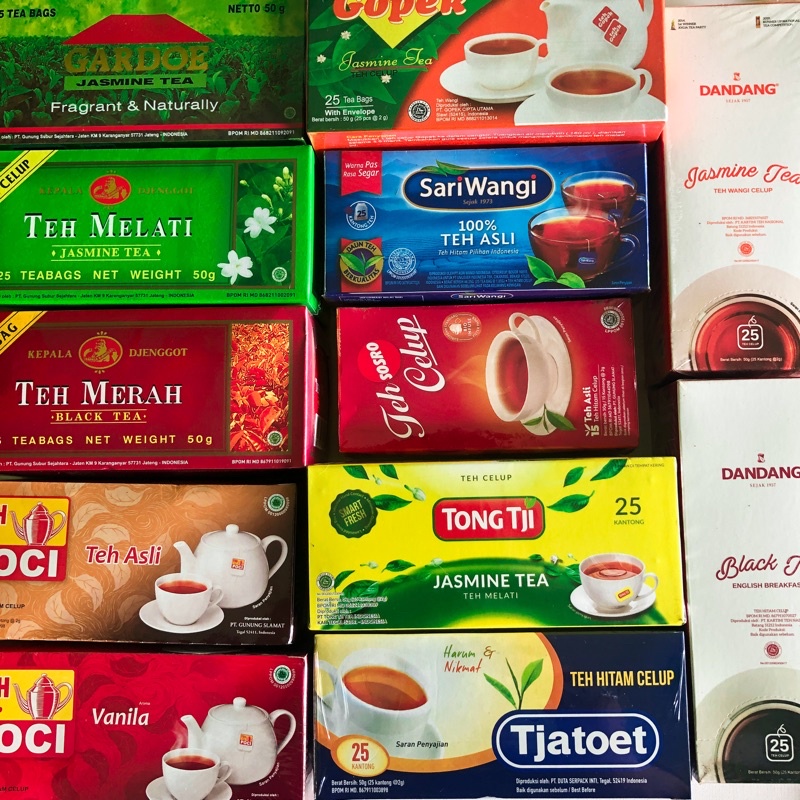 Jual Teh Celup Khas Jawa / Aneka Teh Celup Cap Gopek Poci Tong Tji ...