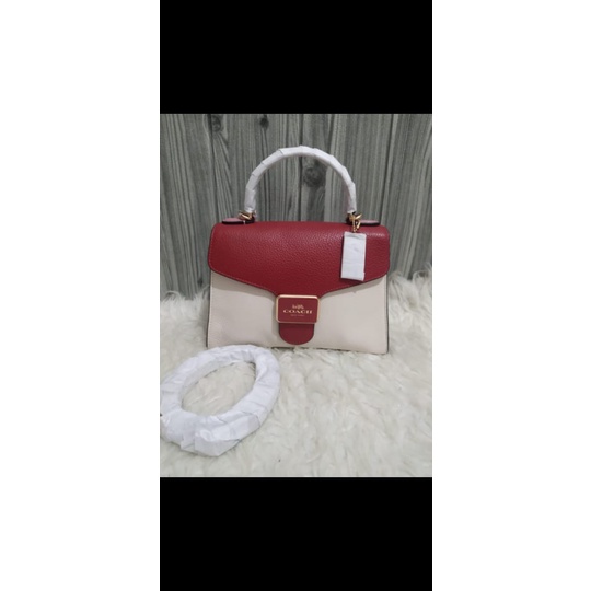 Jual COACH Pepper Satchel Red | Shopee Indonesia