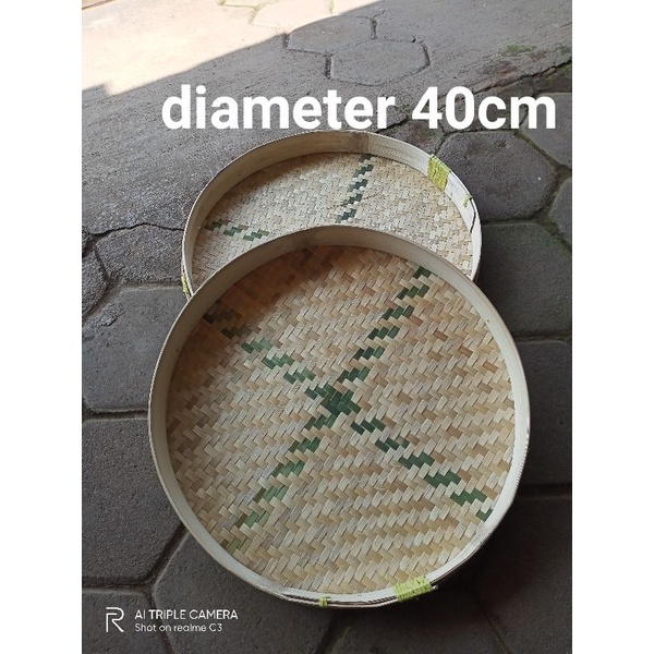 Jual tampah bambu/tampah murah/tempat tumpeng/tampah 40cm/ | Shopee ...