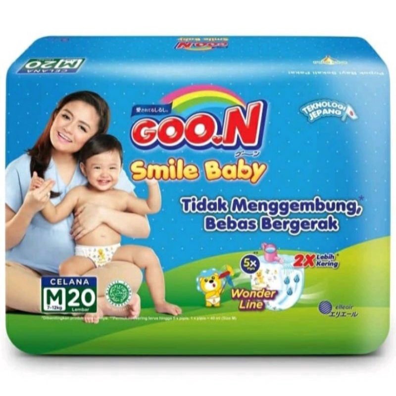 Jual Popok/Diapers/Pampers Goon M20 | Goon ukuran M isi 20 | Shopee Indonesia