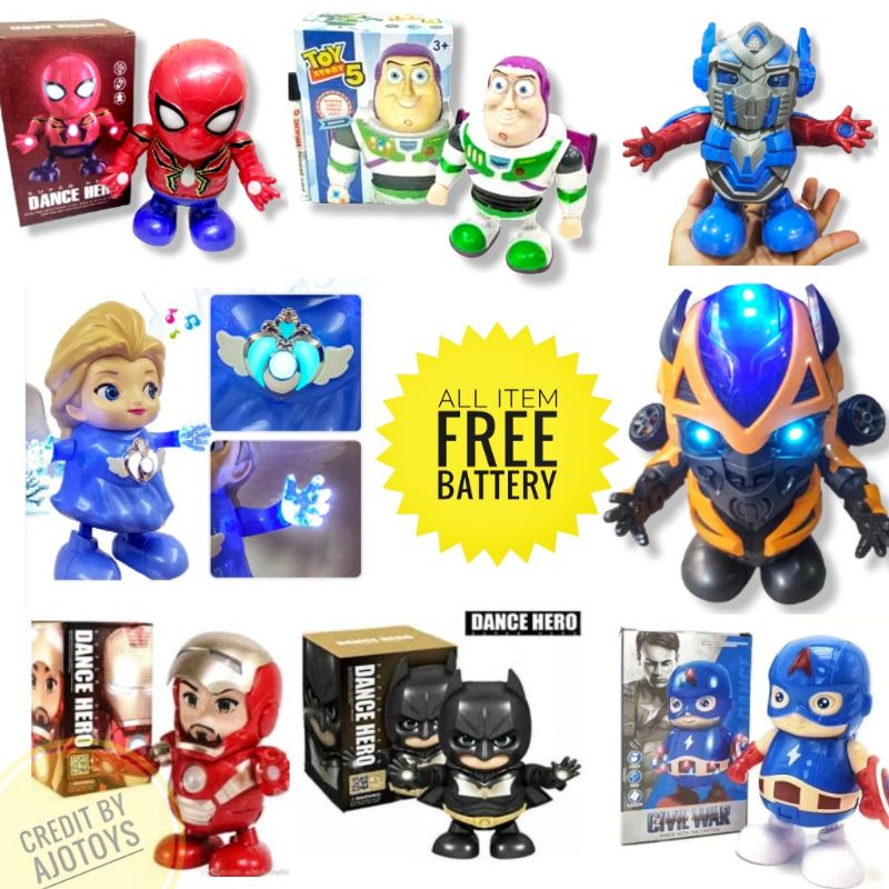 Jual MAINAN ANAK POPULER DANCE HERO ROBOT BUMBLE BEE DKK SUARA LAMPU ...