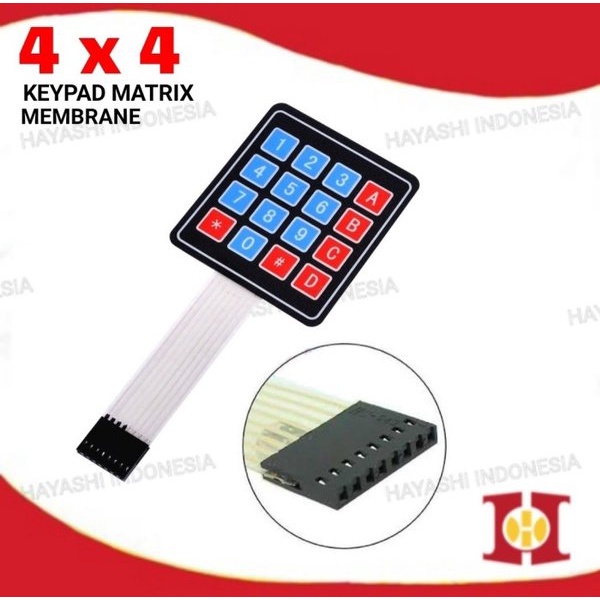 Jual Keypad Membran 4x4 Matrix Arduino 4 x 4 Input Key Pad Membrane ...