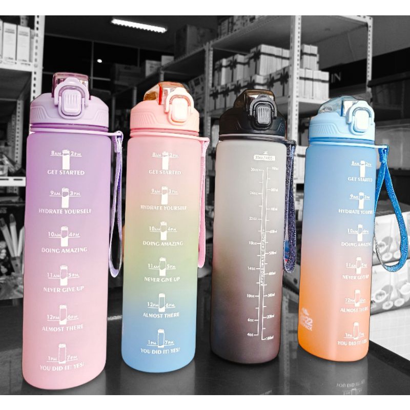 Jual botol motivasi/ botol viral/ botol olahraga/botolkorea | Shopee ...