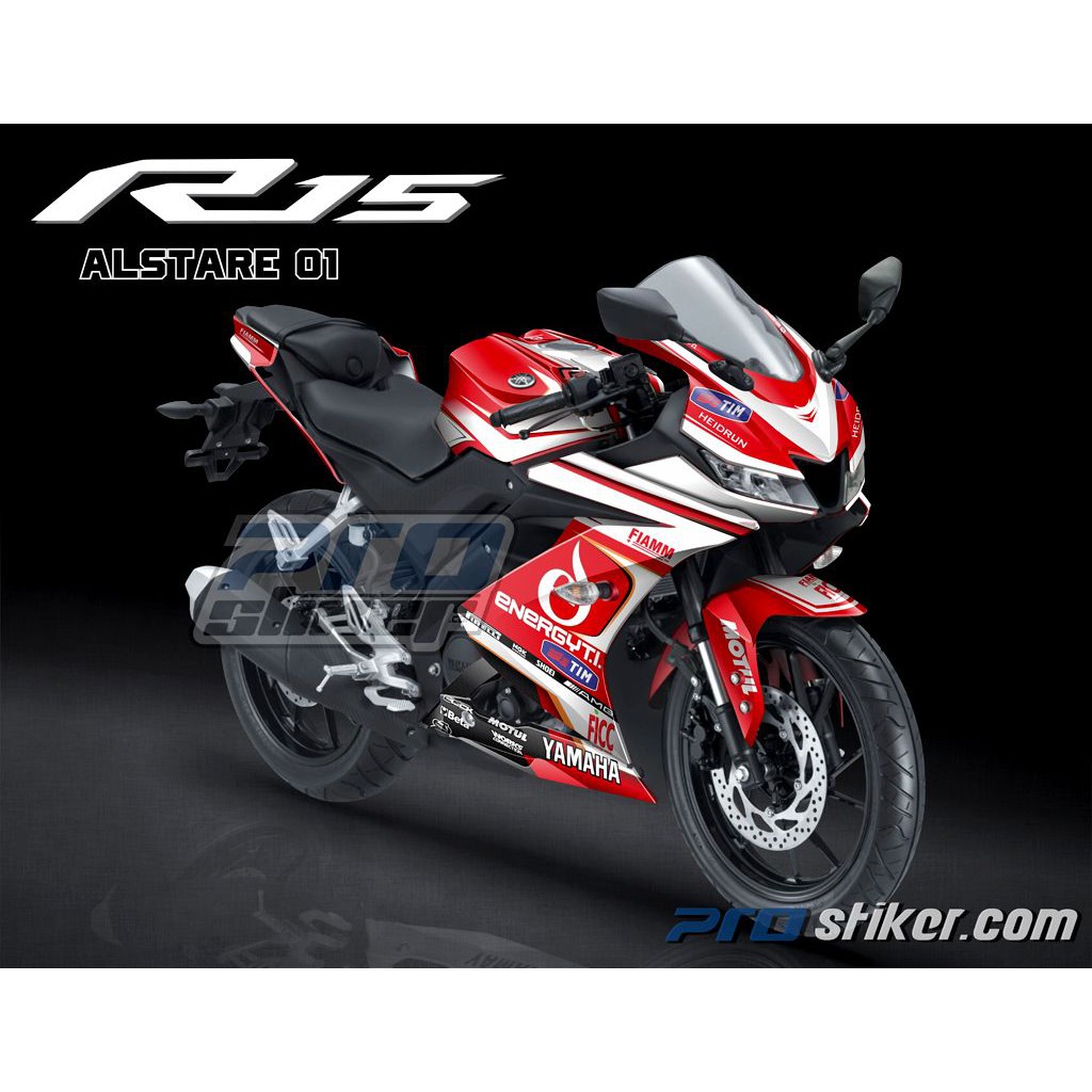 Jual Decal Stiker Yamaha R15 V3 Desain MotoGP Racing ALSTARE Team ...