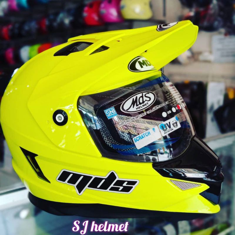 Jual Helm mds superpro yellow fluo (ongkir 2 kg/ packing full box ...