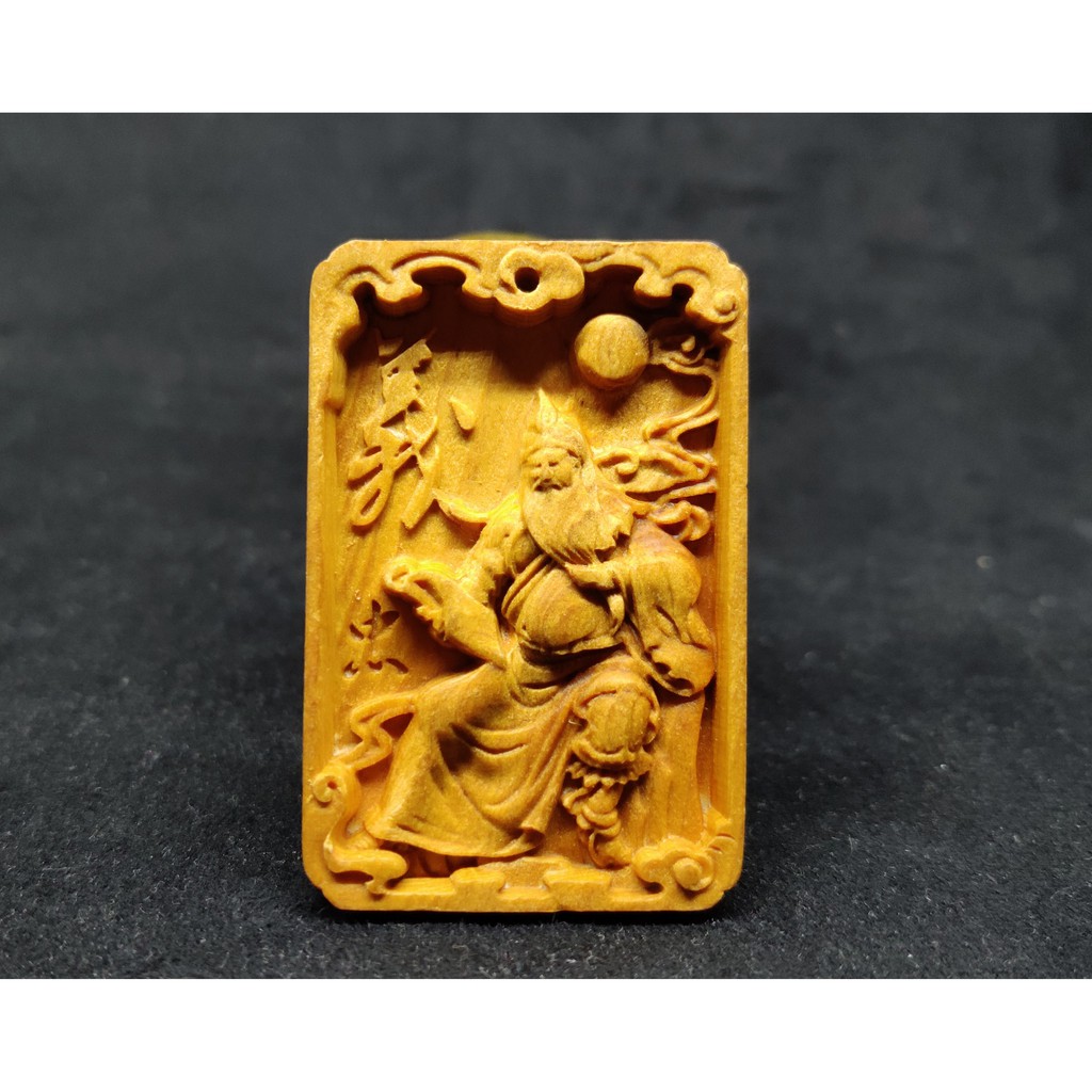 Jual Liontin Kayu Boxwood Ukiran Kwan Kong HQ 10 | Shopee Indonesia