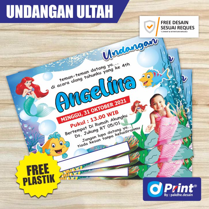 Jual Undangan Ultah / Undangan Ulang Tahun / Undangan ultah anak ...