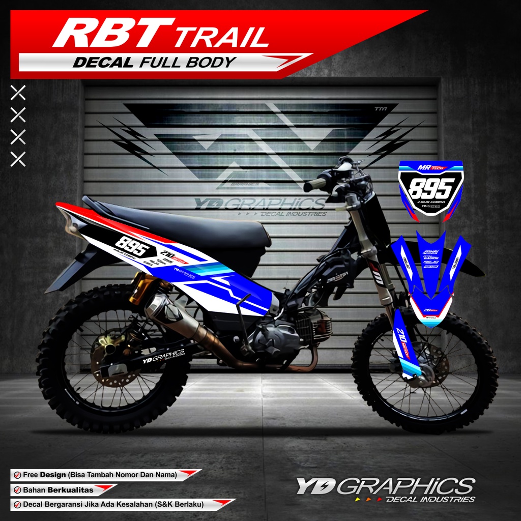 Jual Decal Sticker Motor Bebek RBT Trail Fullbody bebas request motif ...