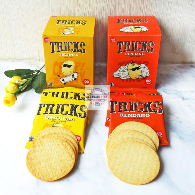 Jual TRICKS Biskuit Korea Snack Kentang Potato Chips 18gr | Shopee ...