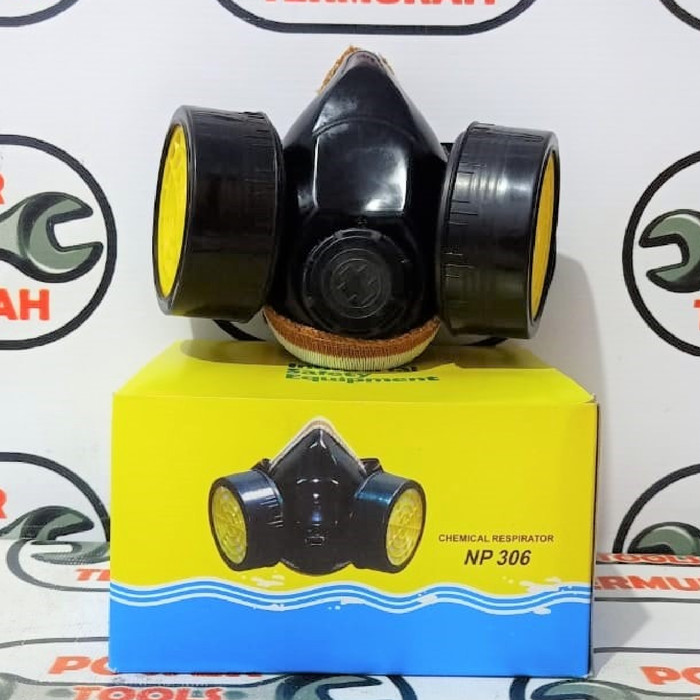 Jual Masker Obat Double NP 306 Chemical Respirator Anti Debu Gas Mask ...