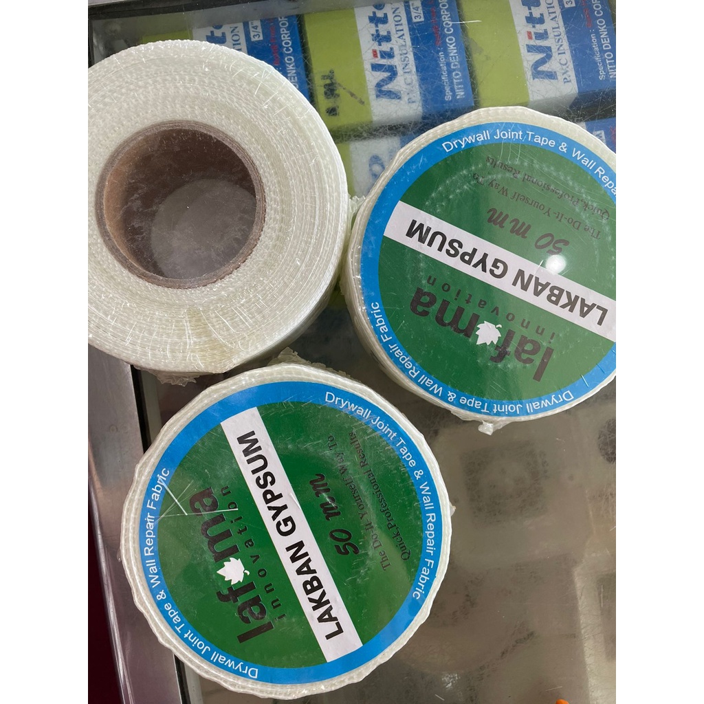 Jual Lakban lem gypsum isolasi kain kasa fiber 2" tebal /kasa gypsum ...