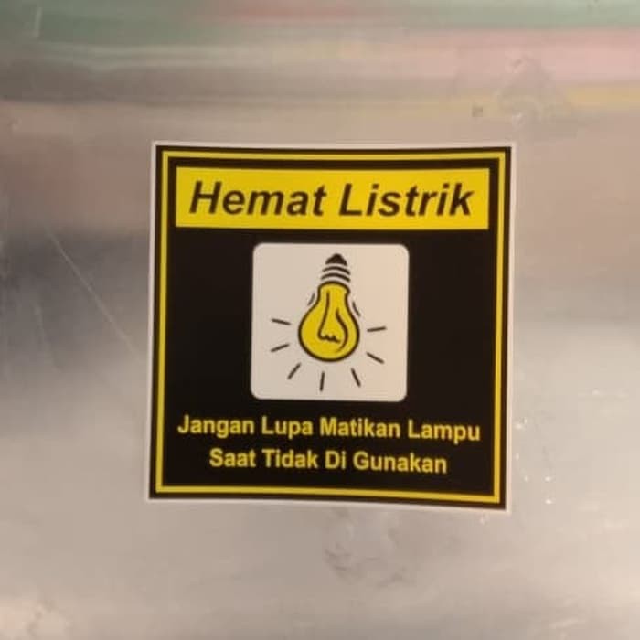 Jual STICKER HEMAT LISTRIK K3 RAMBU SAFETY HEMAT HEMAT LISTRIK UK ...