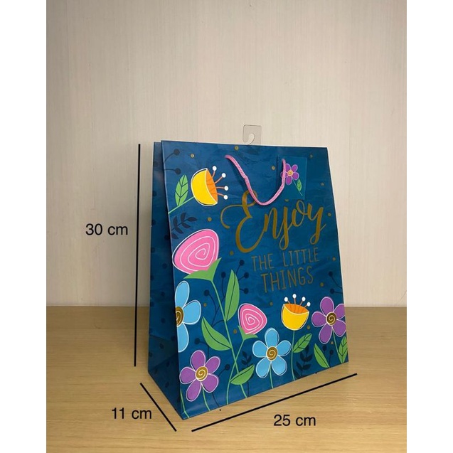Jual Paper bag Motif Bunga Enjoy | Shopee Indonesia