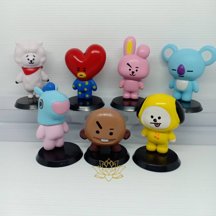 Jual Figure BTS Army Tiny Tan Mic Drop Set isi 7 Hiasan Topper Kue - BT21 | Shopee Indonesia