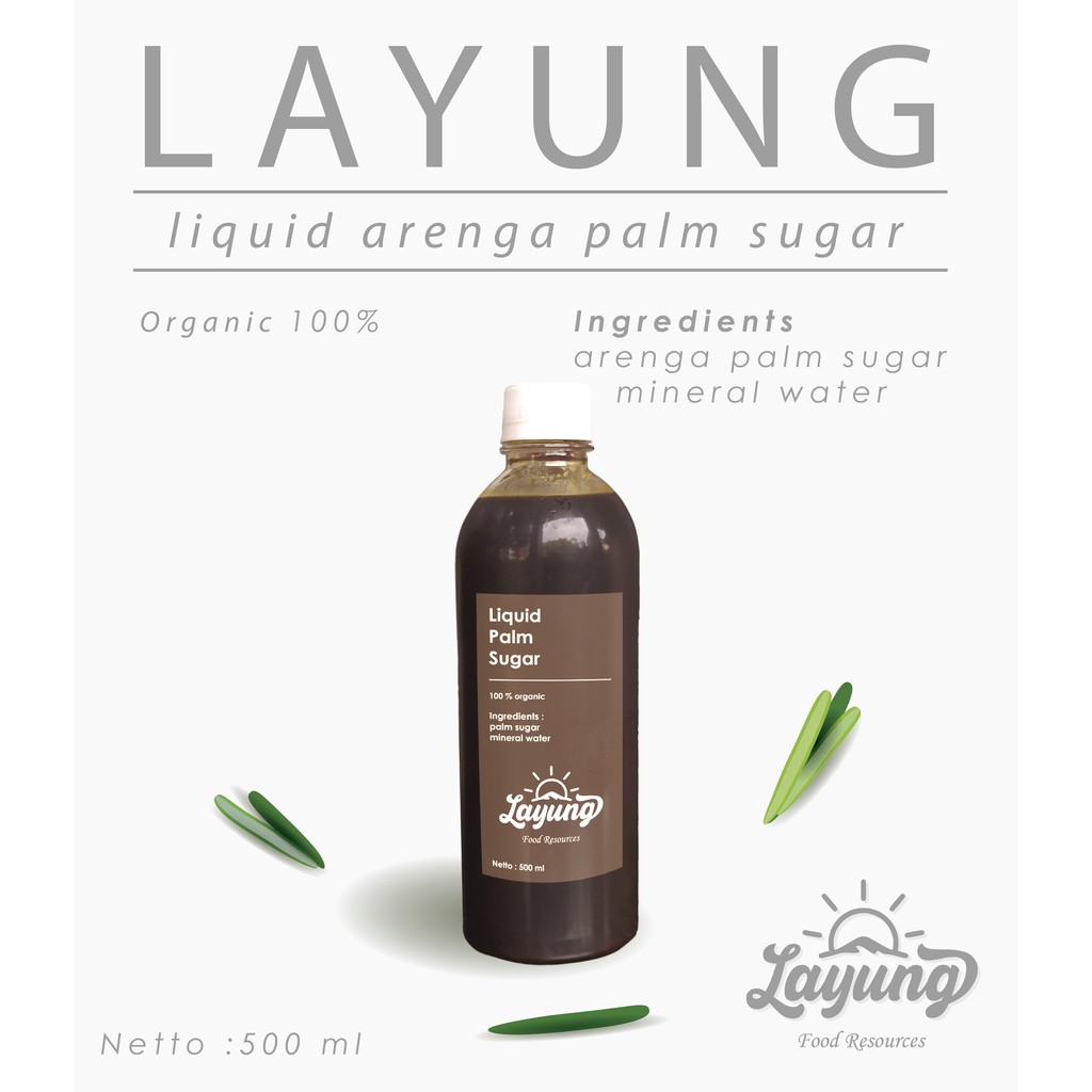 Jual Layung Liquid Palm Sugar Gula Aren Cair 500 ml brown sugar ...